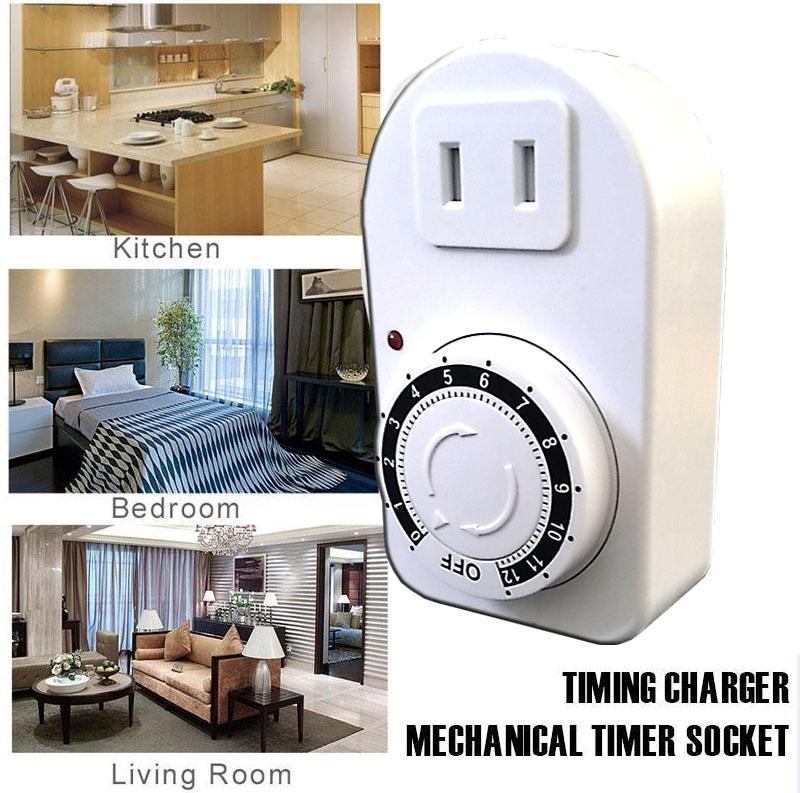 Switch Timer Socket Ebike 12 Hours Electrical Machinery Time Wall Plug ...