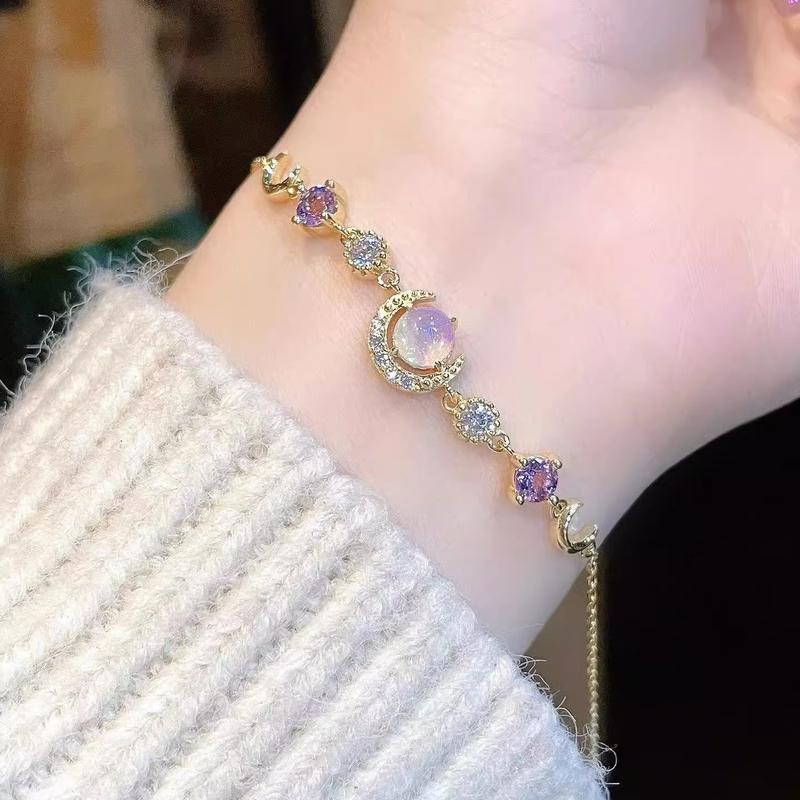 Gelang Tangan Zirkon Ungu, Reka Bentuk Niche, Indah dan Serb - TikTok ...