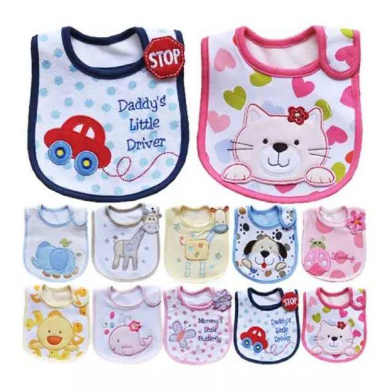 3 Layers Cotton Baby Saliva Bib Waterproof Bibs Bayi Kain Lapik ...