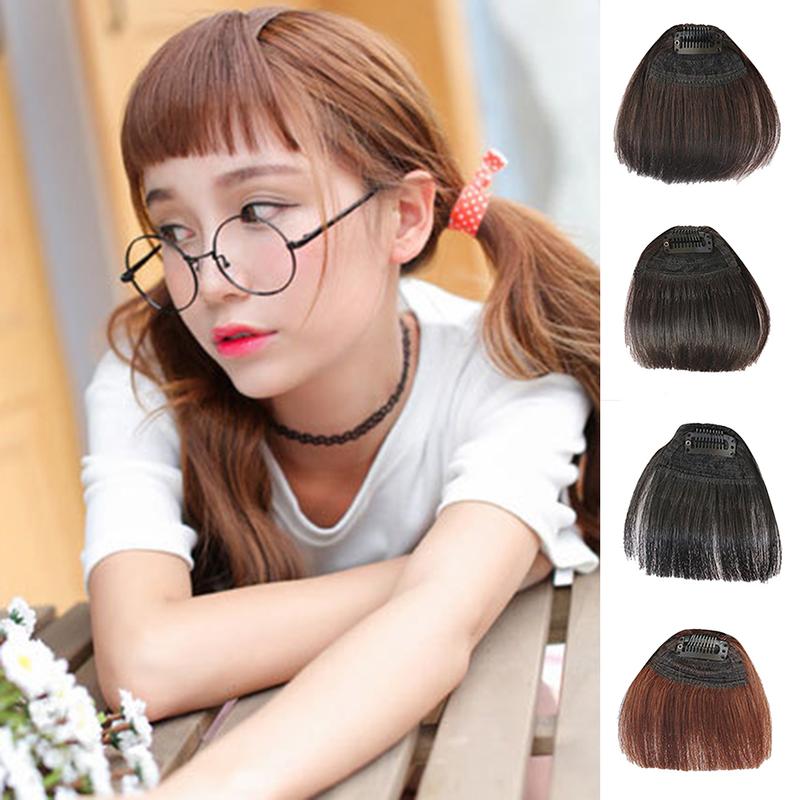 Thin/Thick Girls Mini Seamless Fake Bang Fringe Hairpiece Wig Hair ...