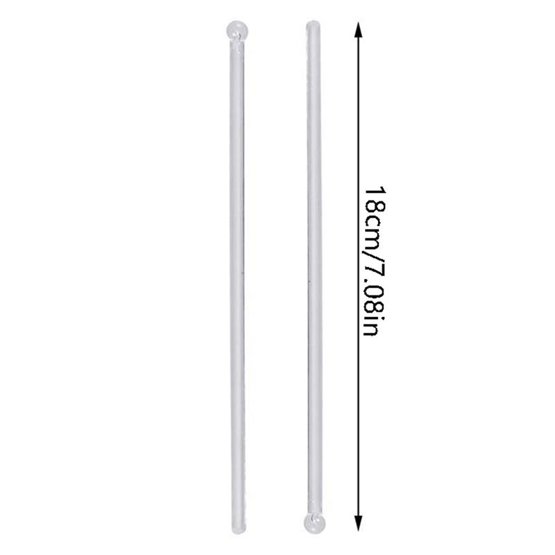 100Pcs Round Head Plastic Stirring Mixing Sticks Transparent - TikTok ...