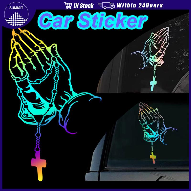 Stylish Motorcycle Prayer Gesture Laser Sticker Set for Auto - TikTok ...