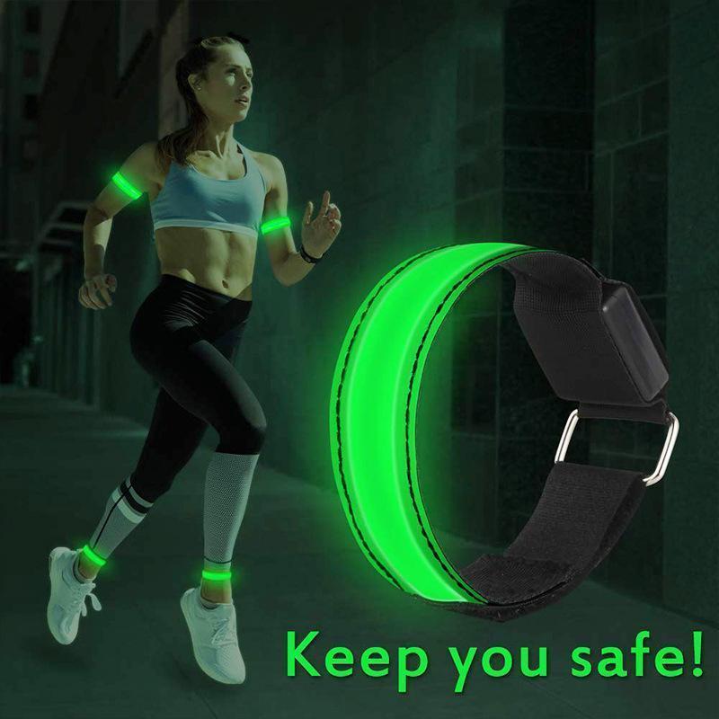 LED Bracelet Rechargeable, Pack Of 2 Light Strip With USB, Reflectors ...