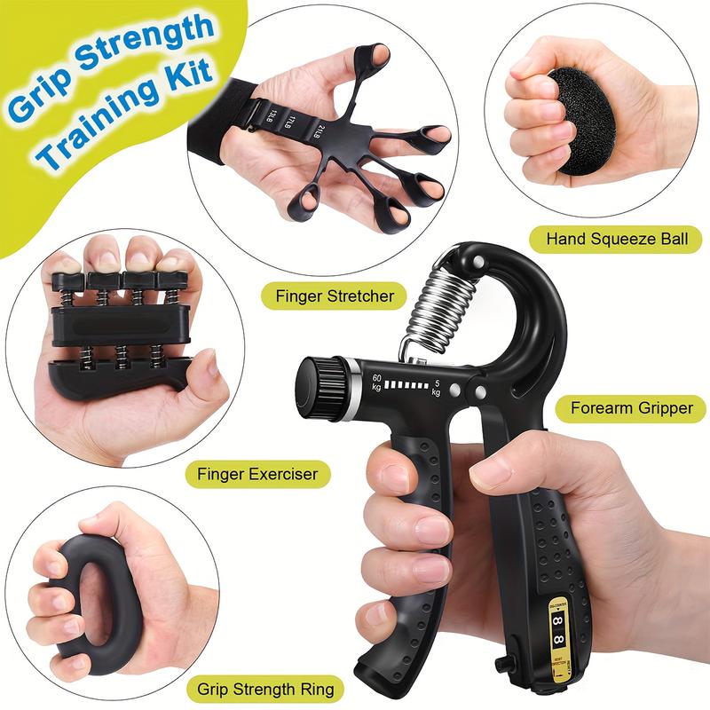 Grip Strength Trainer with Finger Exerciser, Hand Grip Strengthener ...