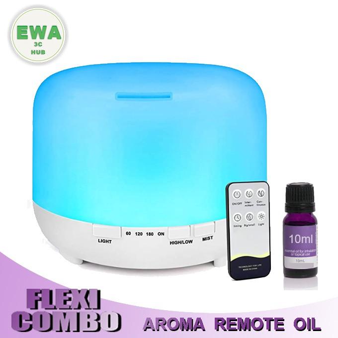 500ML 7 LED Humidifier with Essential oil Ultrasonic Aromatherapy ...