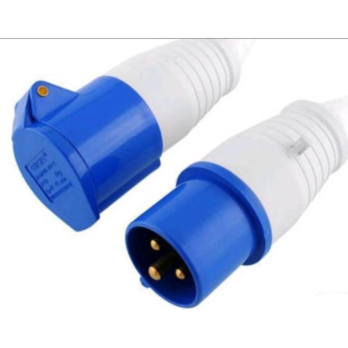 Jual NEW PRODUK Industrial Mobile Mounting Socket & Plug 3 Pin 16A IP44 ...