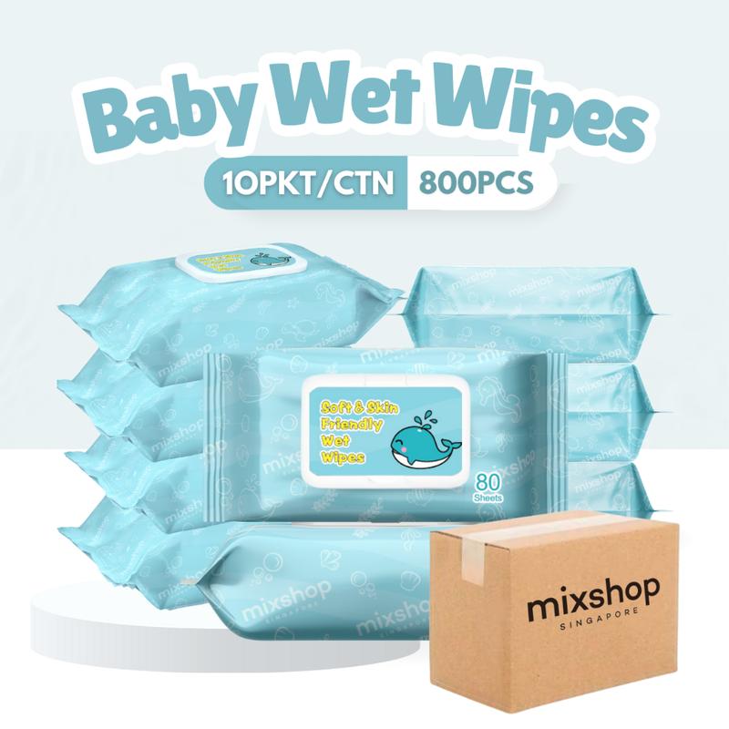 mixshop Baby Wet Wipes, 10 Pkt per Carton Total 800 Sheets, SG - TikTok ...