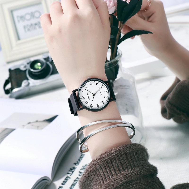 Trendy Watch, Korean Style Simple Trendy Casual Elegant Retro College ...