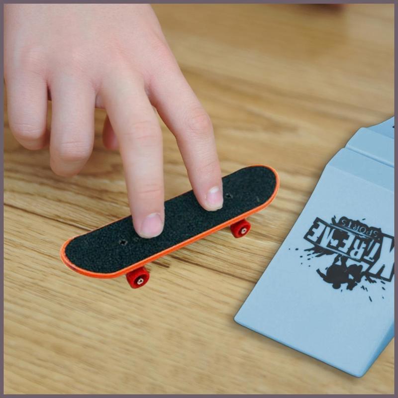Mini Finger Skateboard Ramp Set Finger Skatepark Kit Novelty - TikTok ...