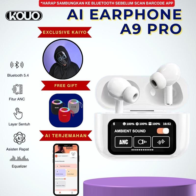 [EXCLUSIVE KAIYO] KOUO - TWS AI A9Pro Touchscreen 16 Fitur A - Shop ...