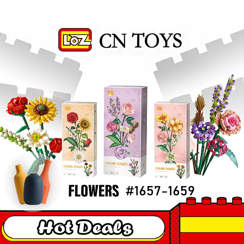 Building Blocks LOZ Flowers Table Decoration DIY Vase Education ...