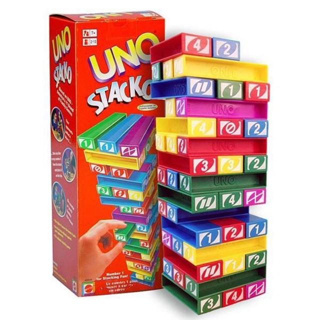 Uno STACKO Stacking Colour Blocks Game/ Family Game 1box birthday ...