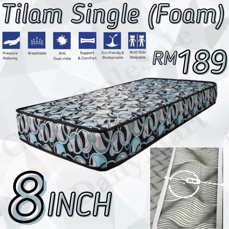 Tilam Single Foam [SuperFoam] 8 inch - TikTok Shop Malaysia
