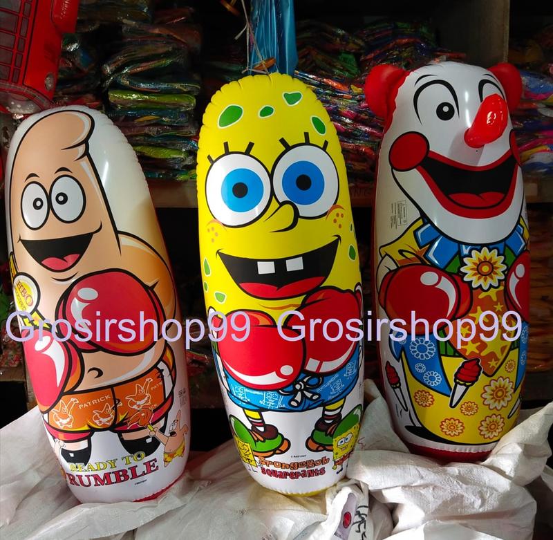 Boneka Goyang Samsax Tinju Lokal Badut, Spongebob, Patrick Ber SNI ...