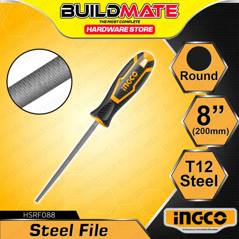 BUILDMATE Ingco Round Steel File 200mm (8") Rat Tail Circula - TikTok ...