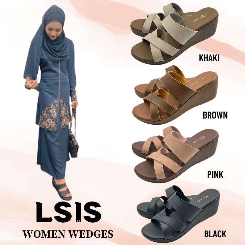 Pro Moll Women Cross Style Wedges Heel Women Shoes Kasut Perempuan ...