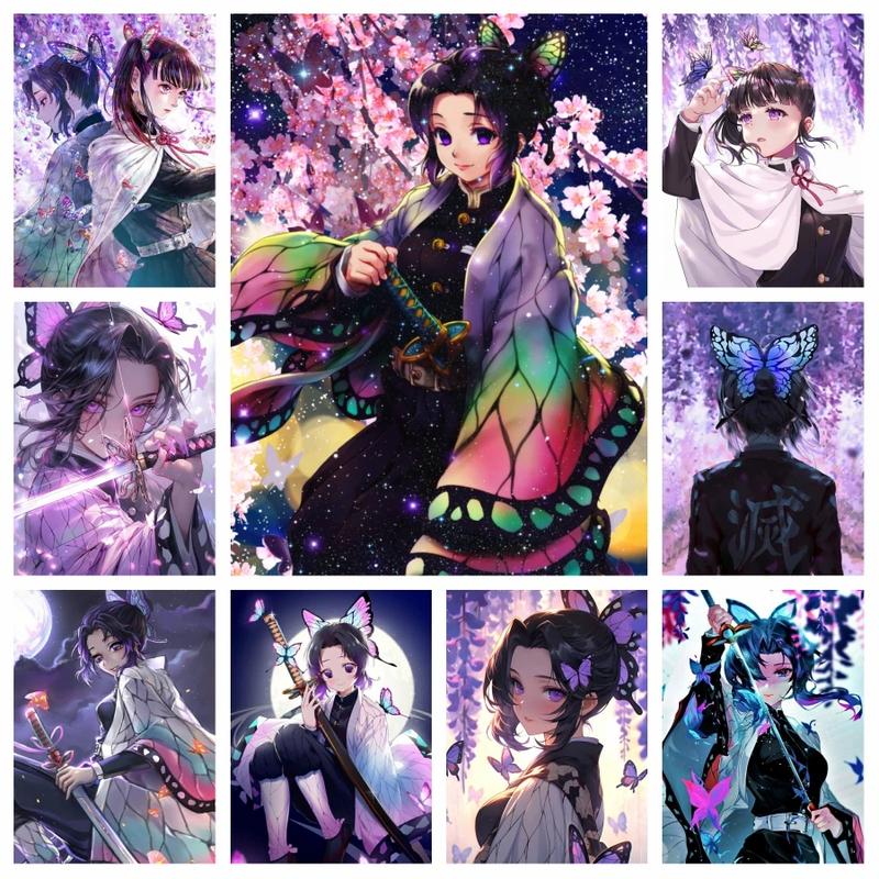Seni Lukisan Berlian Bulat Anime Jepun, Kochou Shinobu Pembunuh ...