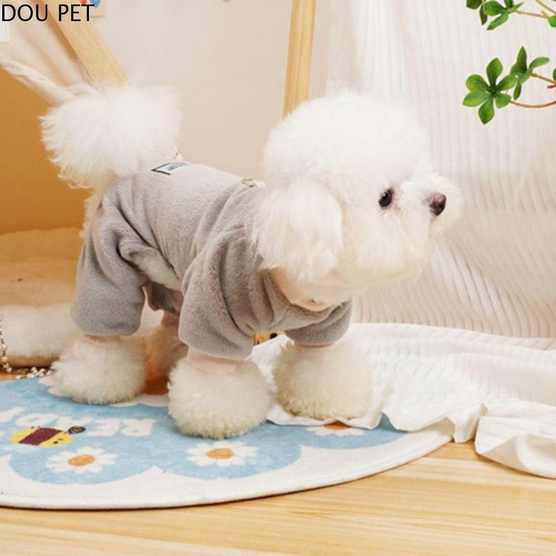 DOU PET Dog Casual Costume Thicken Winter Dog Jumpsuit Soft Warm ...