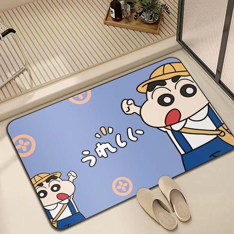 Bath Rug Crayon Shin-Chan Silica Gel Mats: Soft, Water-Absorbent ...
