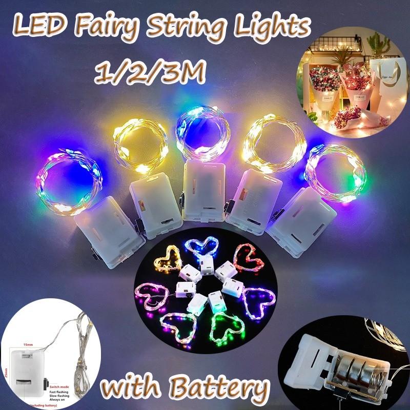 1/2/3M LED Flash Copper Wire Small Lights String Lights Gift - TikTok ...