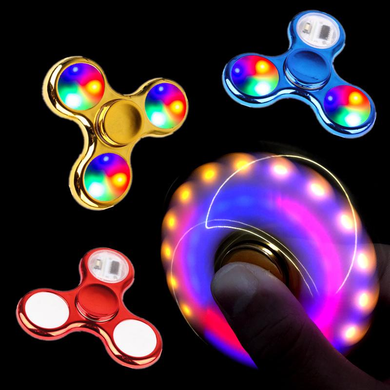 Light-Up Glowing Finger Spinner Adult Handheld Rotating Colorful ...