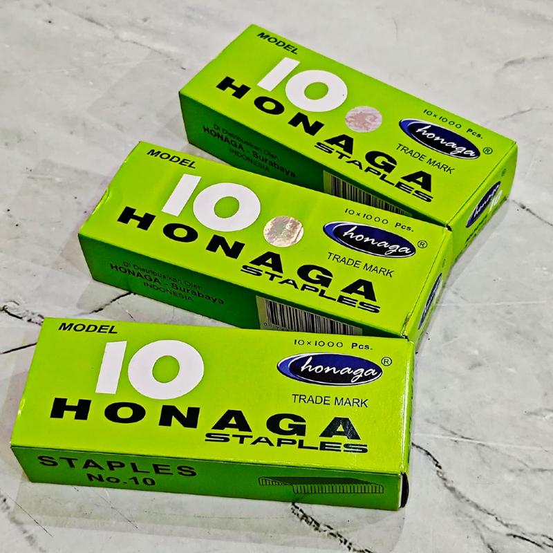 SATU PACK ( 10 BOX KECIL ) Isi Staples Kecil No. 10 Honaga - Shop ...