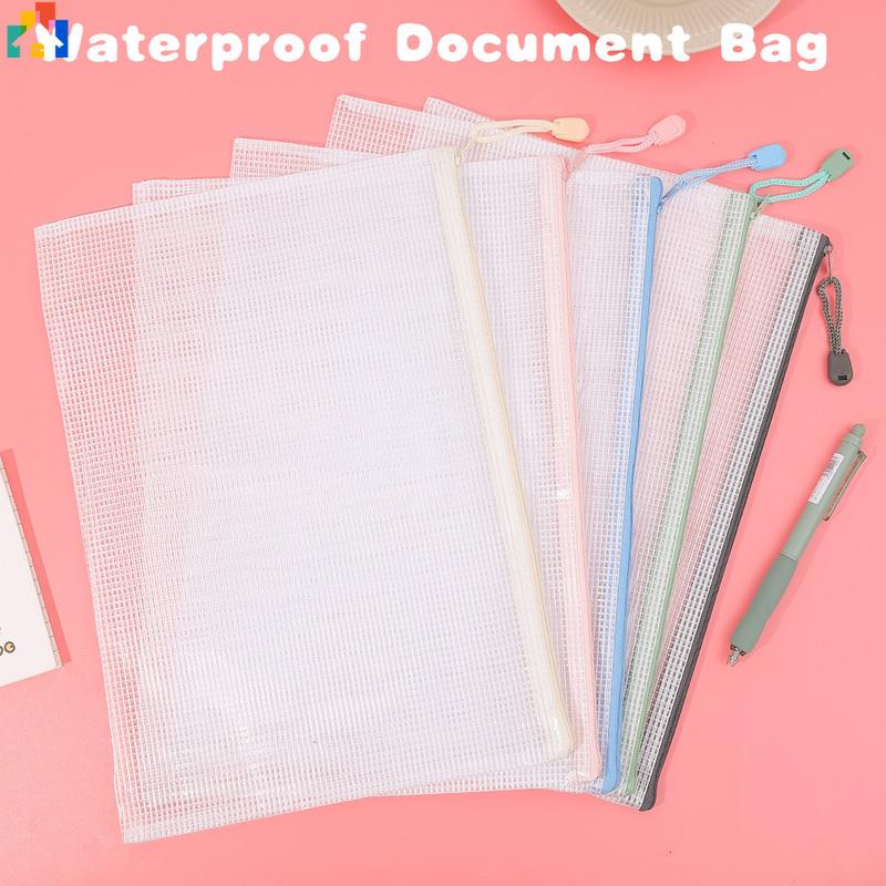 Sarung Folder Fail A4, Lutsinar, dengan Zip, Sesuai untuk Meja ...