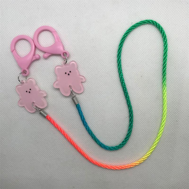 Eyeglass Gradient Lanyard Cartoon Little Bear Mask Chain For - TikTok ...