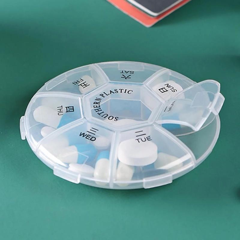 7 Grids Portable Weekly Pill Box Storage Case Container Mini - TikTok ...