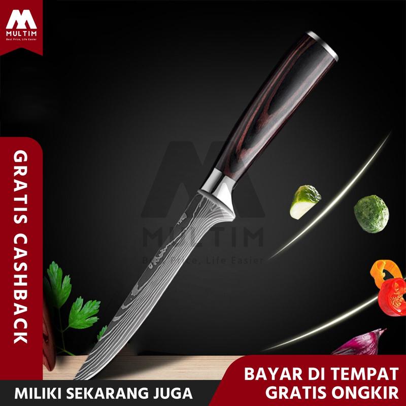 Pisau Dapur Daging Stainless Steel Chef Damascus Pattern Pisau - Shop ...
