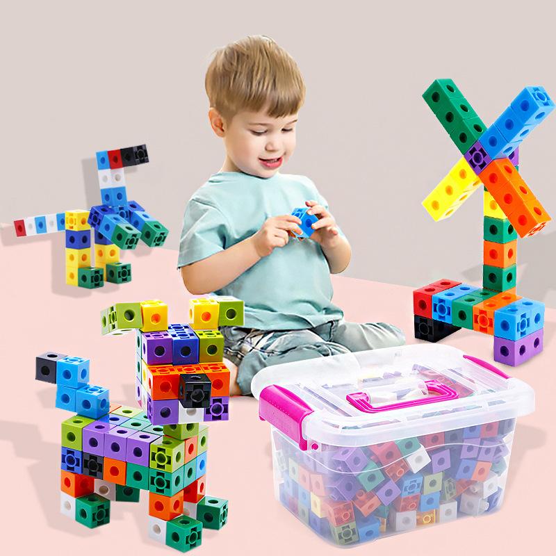 100 PCs Math Linking Cubes Number Blocks Snap,Children's variety ...