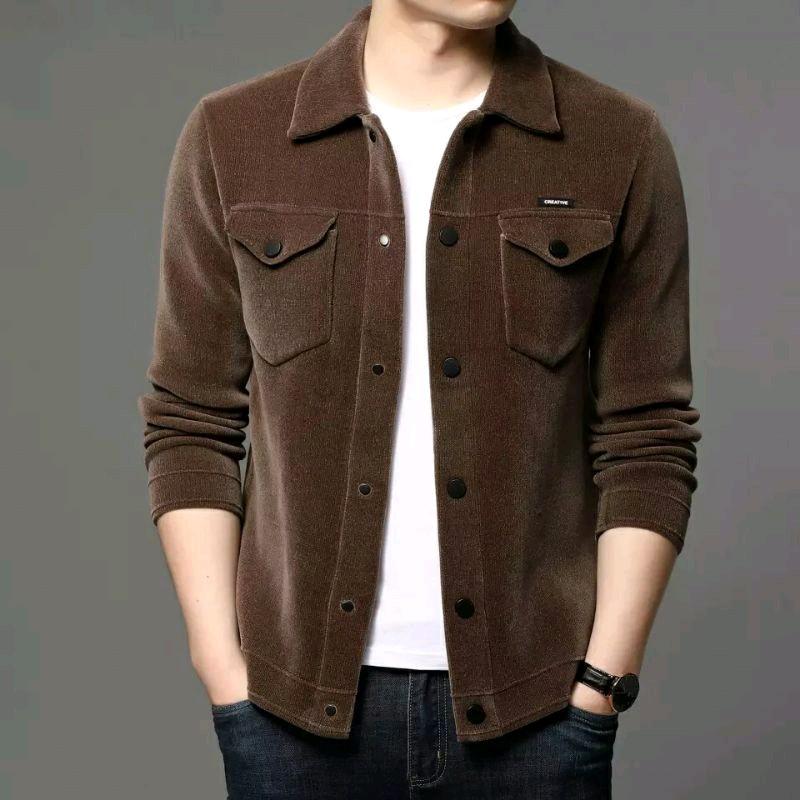 SHACKET JACKET FLEECE / JACKET PRIA Kancing Tebal - Shop | Tokopedia