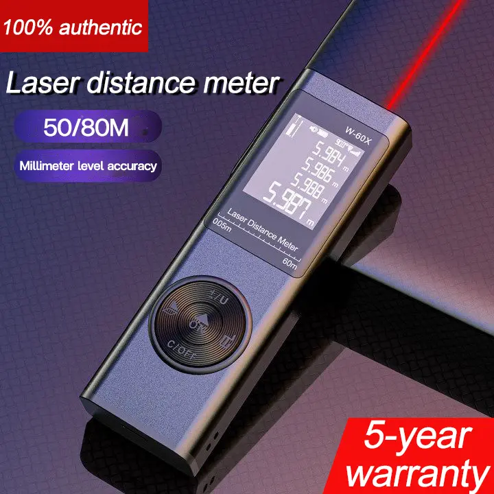 Mini Laser Distance Meter 50/80M Rechargeable Digital Laser Distance ...