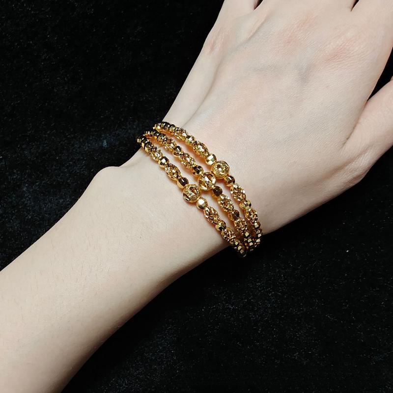 Gelang Kilat, Gred Tinggi, Tiga Cincin, Manik Berukir, Berkilat ...