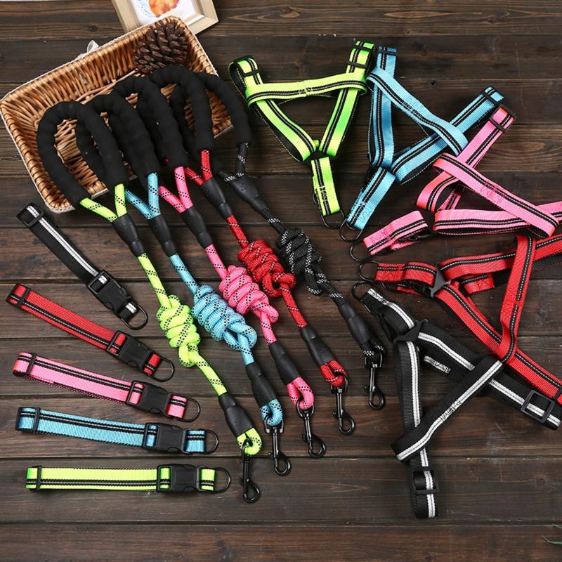 Durable Night Reflective Dog Leash Anti Pull Proof Dog Rope Polyester ...