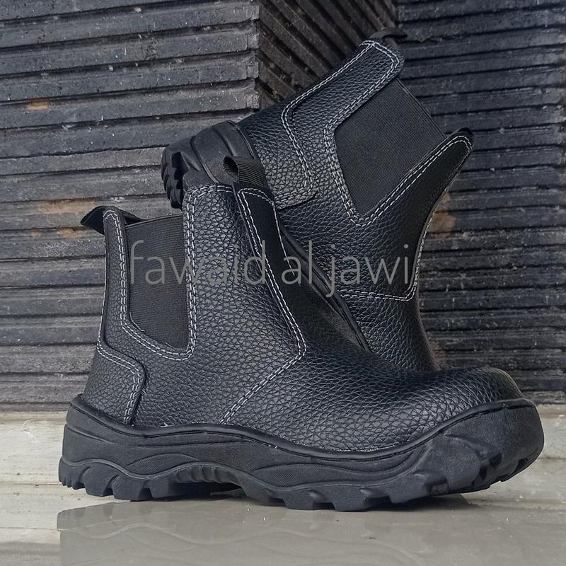 Sepatu Safety Shoes King SKN Kickers Hitam Ujung Besi Kulit Sword ...