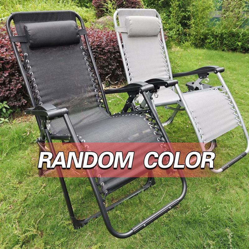 Foldable Zero Gravity Reclining/Folding Chair w/Adjustable Headrest ...