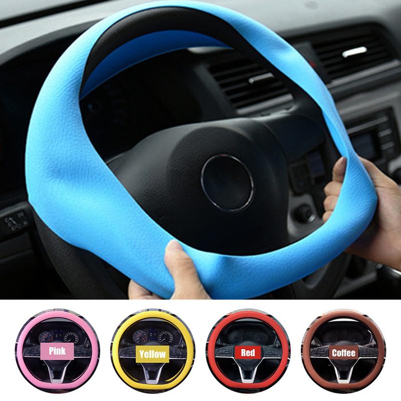 Silicone Steering Wheel Cover Solid Color Wear Resistant Non-slip ...