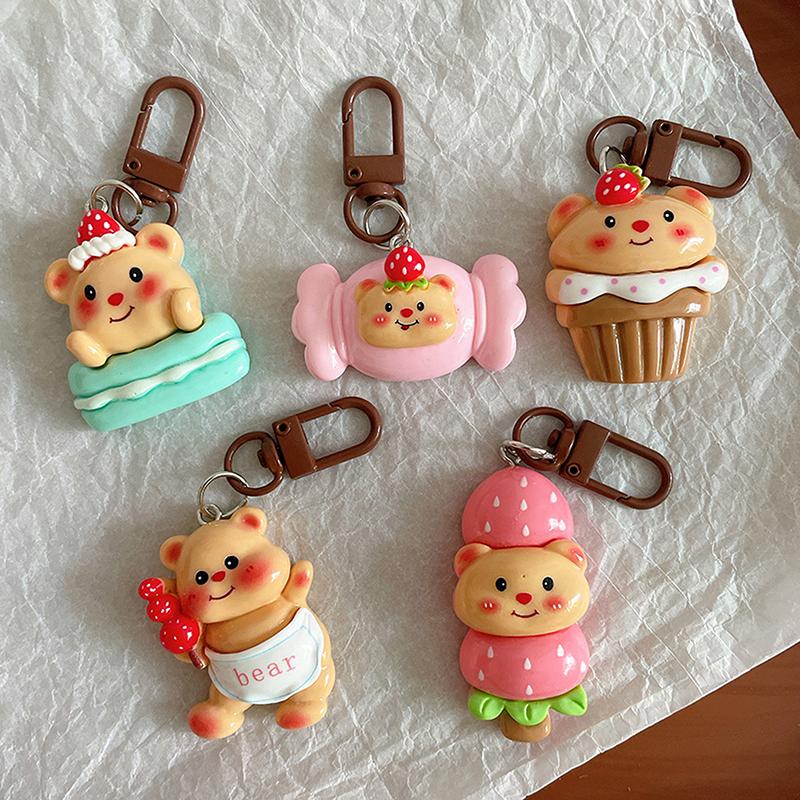 Lovely Cartoon Little Bear Keychain For Women Girls Cute Sweet - TikTok ...