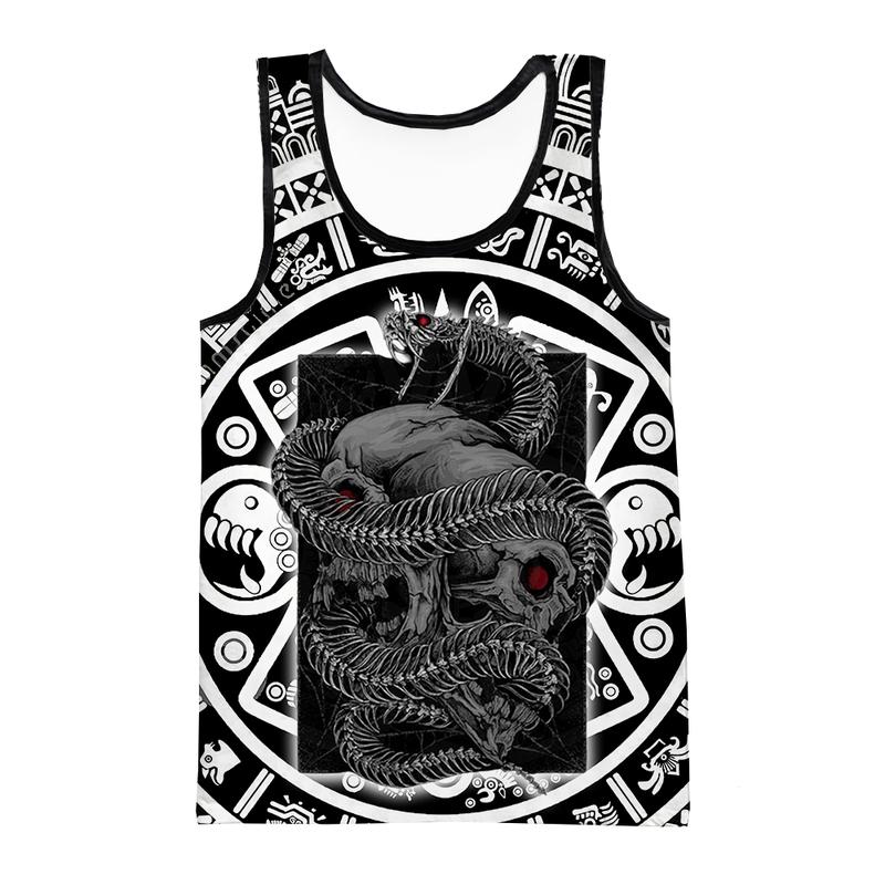 Baju Tangki, Cetakan Skull 3D Digital, Trend Musim Panas, Berwarna ...