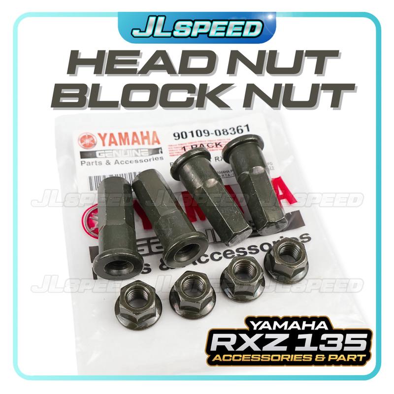 YAMAHA RXZ Cylinder Head Nut / Cylinder Block Nut Blok Nut Set 4 Pcs ...