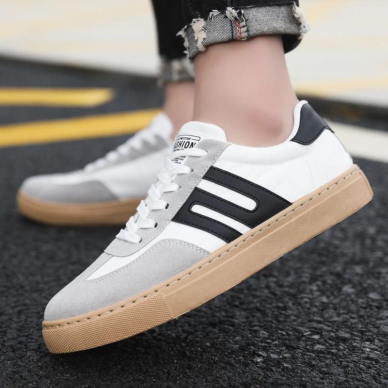 New Spring and Summer Shoes Men's Canvas plus Size Student White ...