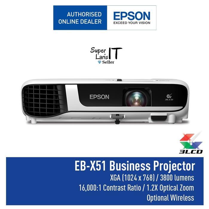 Proyektor Epson EB-X51 XGA 3LCD 3800Lumens - Garansi Resmi - Shop ...