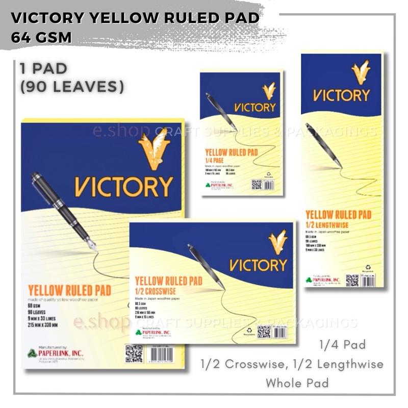 VICTORY Yellow Ruled Pad Paper 1/4 | Crosswise | Lengthwise - TikTok ...