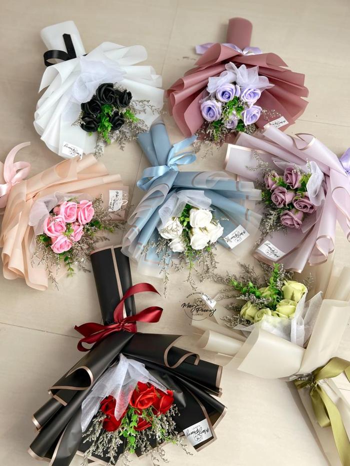 Jual ROSE SOAP BOUQUET 5 STEM - BUKET BUNGA SABUN HADIAH KADO GIFT ...