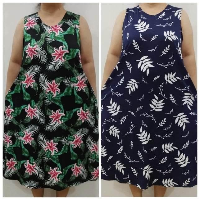 PLUS SIZE LONG FLOWY SLEEVELESS DUSTER/SLEEVELESS DRESS/PAMBAHAY ...
