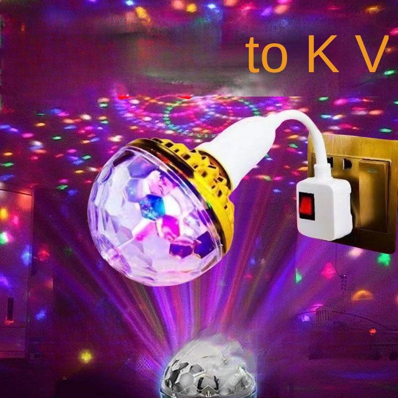 KTV flash lantern colorful rotating light bulb automatic color-changing ...