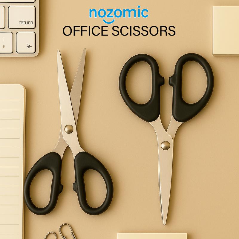 Stainless Steel Office Scissors Sharp Durable Student Paper Cutter ...