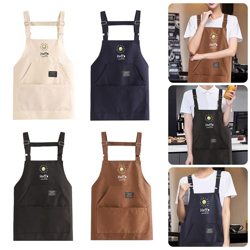 New Canvas Kitchen Apron Sleeveless Breathable Chef Apron Anti-fouling ...