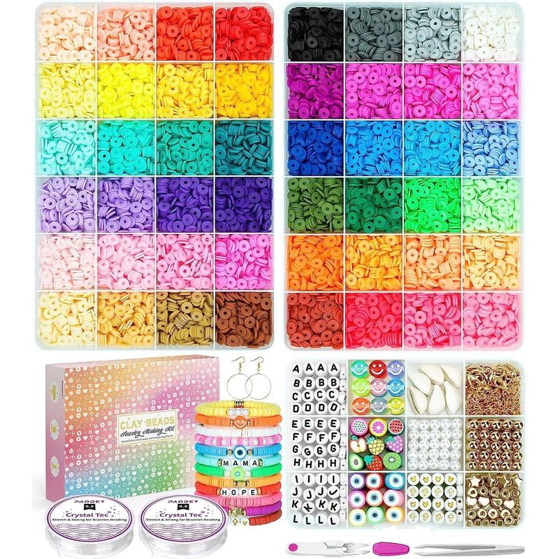 Paodey Bracelet Making Kit - 12000 Pcs Clay Beads, 48 Colors - TikTok Shop